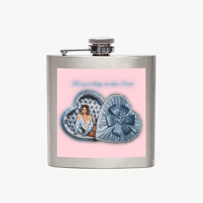 Lana Del Rey Skims 6oz Stainless Steel Hip Flask Coquette Aesthetic ...