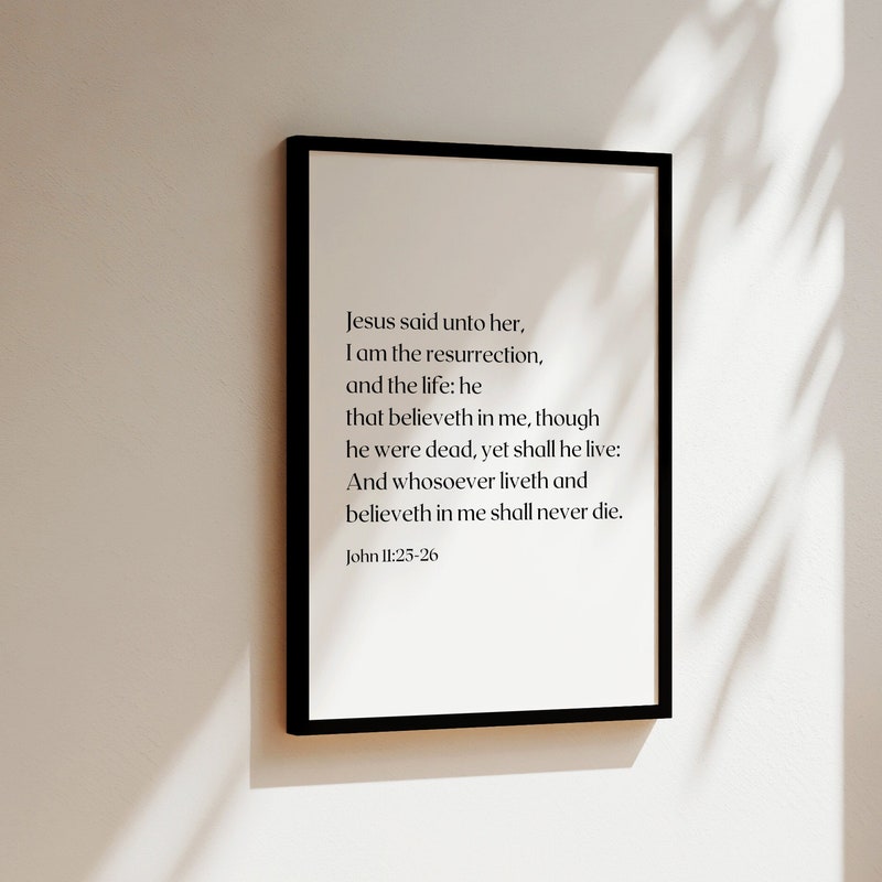 John 25 26 Kjv - Etsy Canada