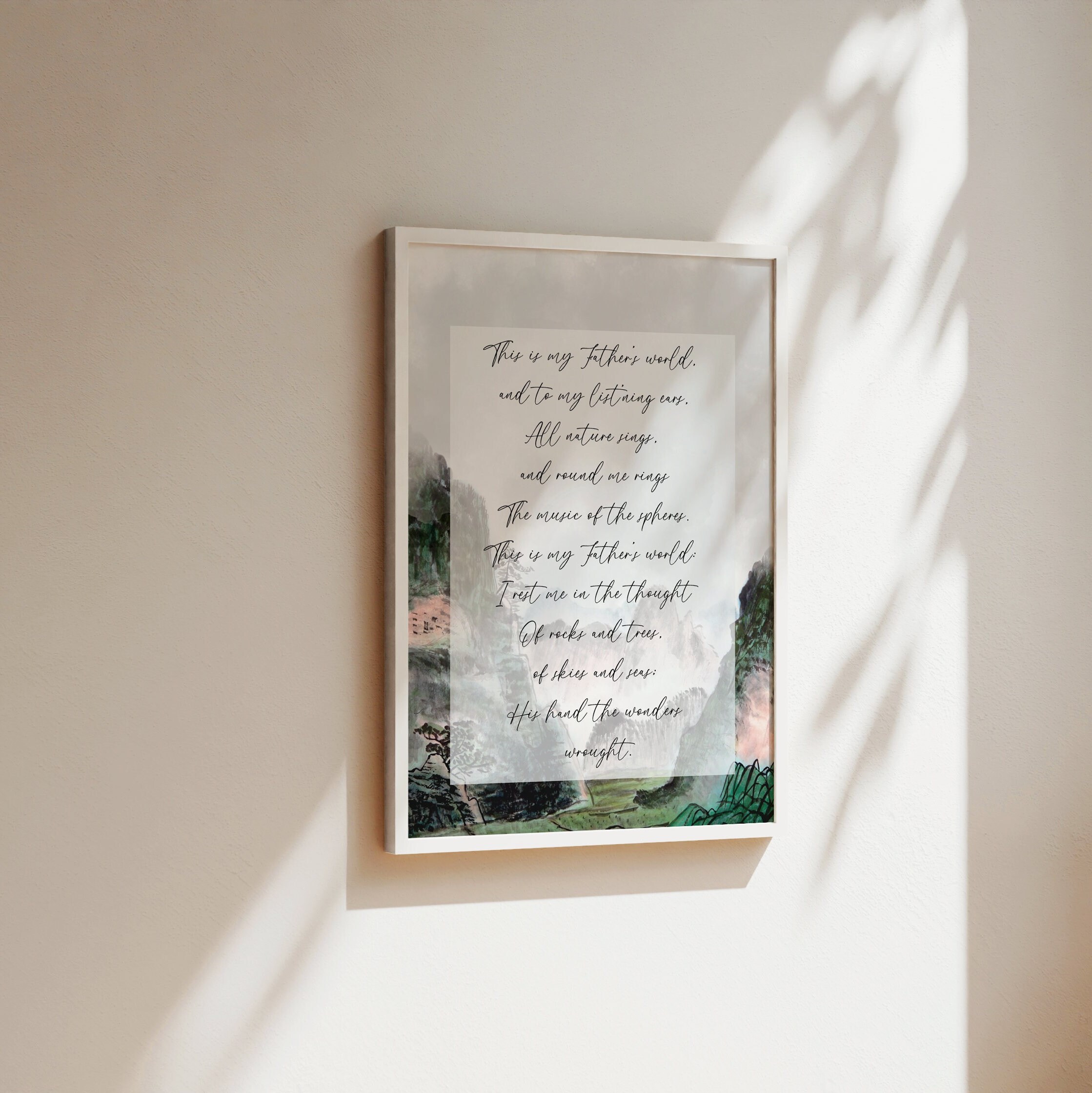 This is My Father's World, Printable Christian Wall Art, Set of 4 - Etsy