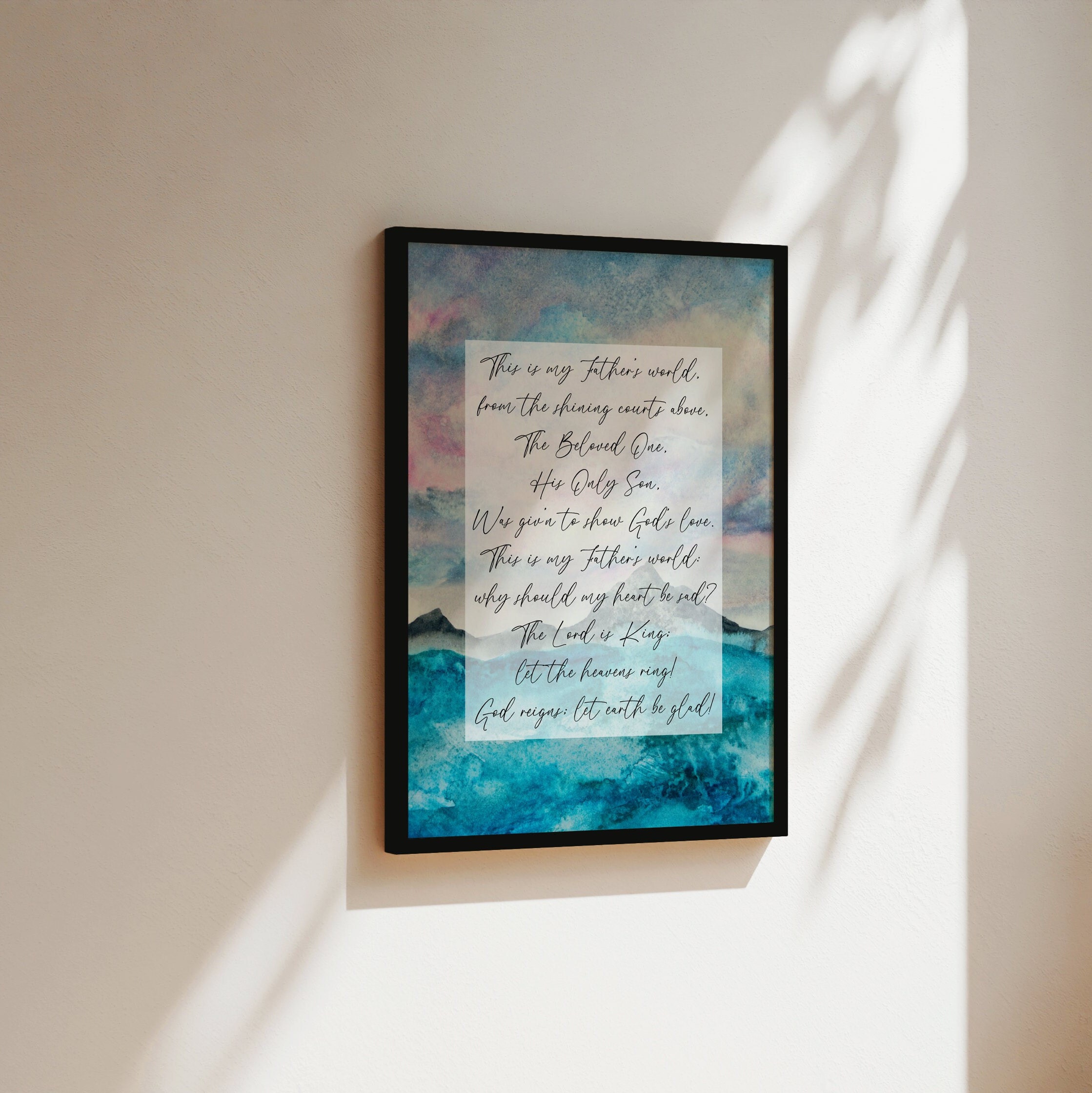 This is My Father's World, Printable Christian Wall Art, Set of 4 - Etsy
