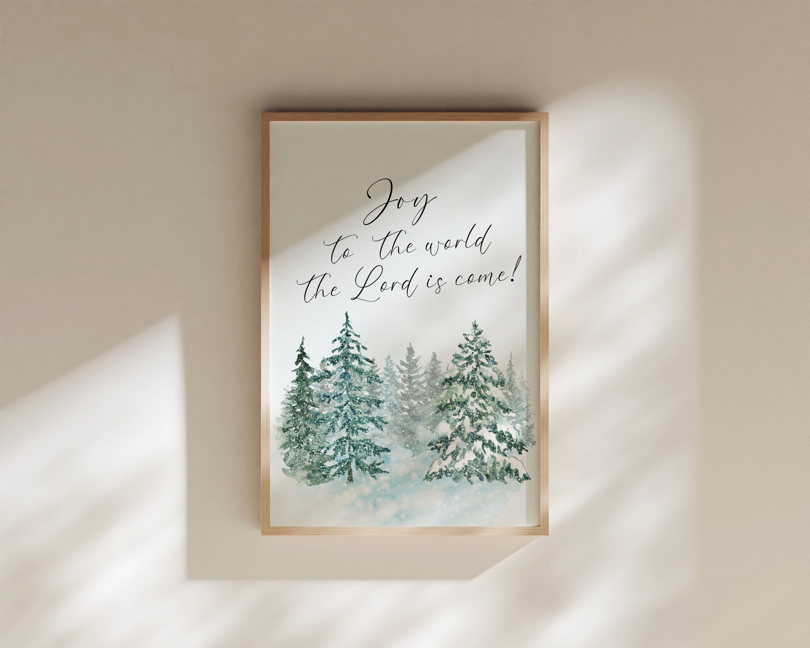 Printable Christmas Christian Wall Art, Joy to the World the Lord is ...