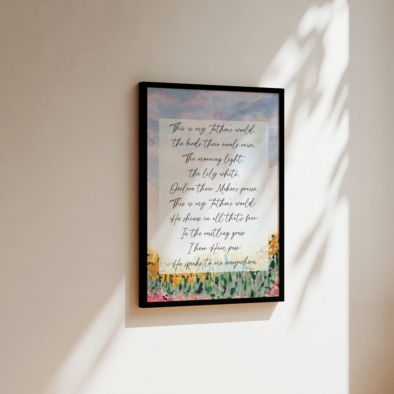 This is My Father's World, Printable Christian Wall Art, Set of 4 - Etsy