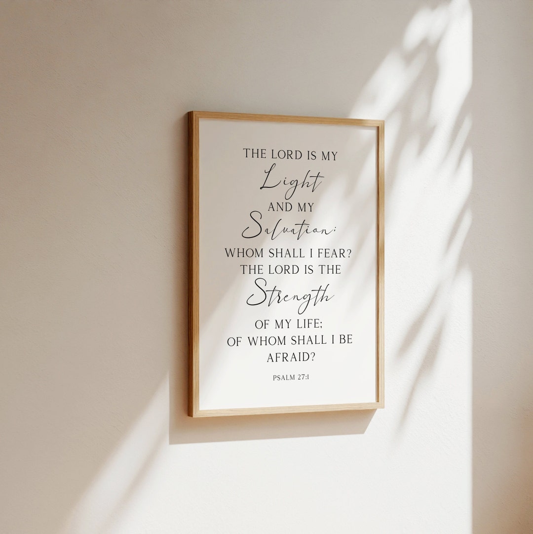 Psalm 27:1, the Lord is My Light and My Salvation, Printable Christian ...