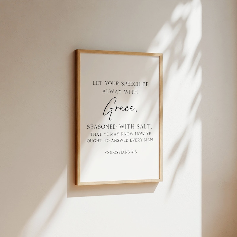 Colossians 4 6 Wall Art - Etsy