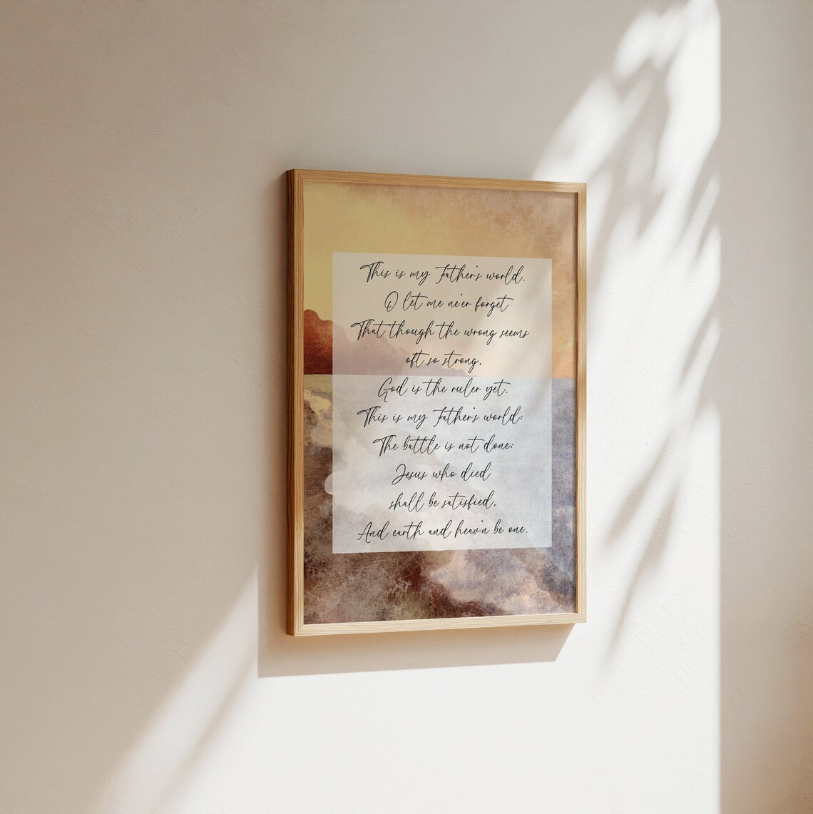 This is My Father's World, Printable Christian Wall Art, Set of 4 - Etsy