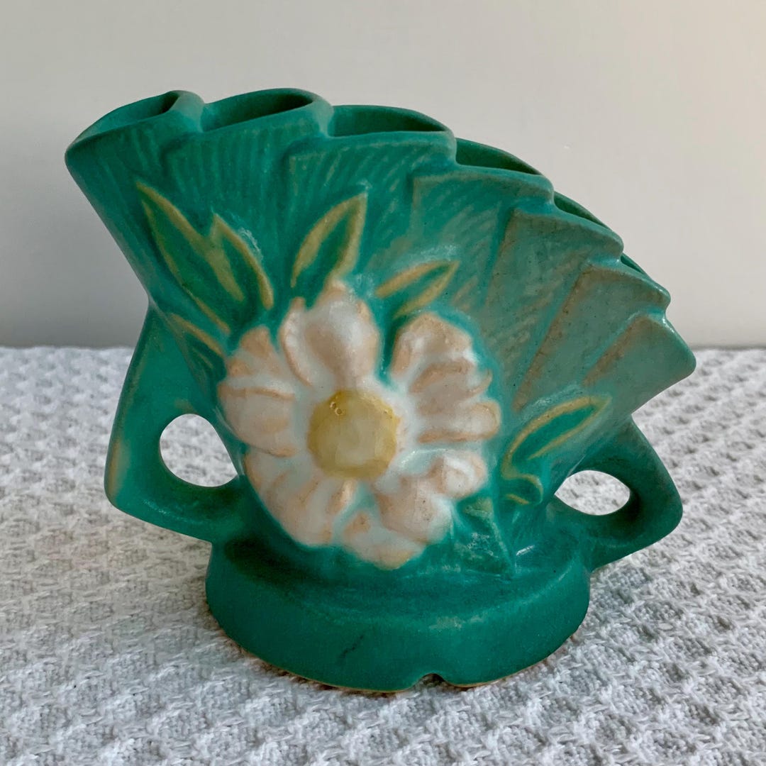 Vintage Roseville Pottery Peony Flower Frog - Etsy