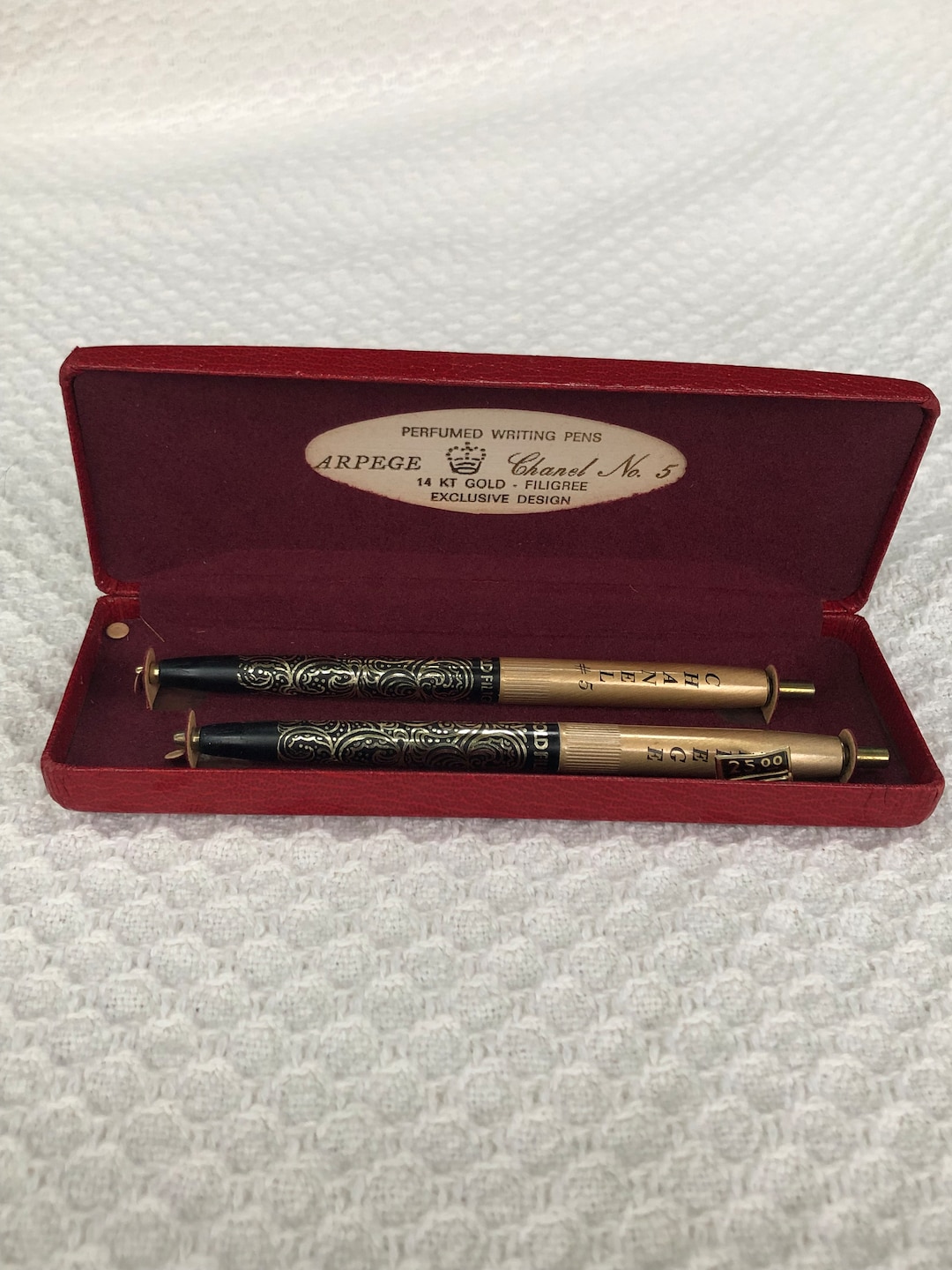 Arpege Chanel 5 Ballpoint Pen Set Vintage - Etsy