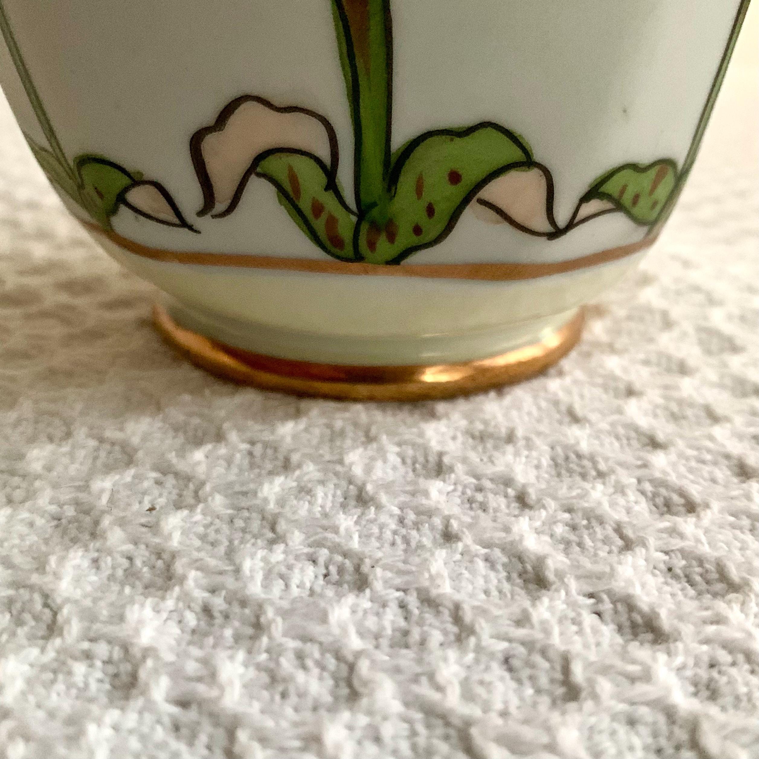 Antique Nippon Morimura Porcelain Vase, Hand Painted, Art Nouveau Style ...