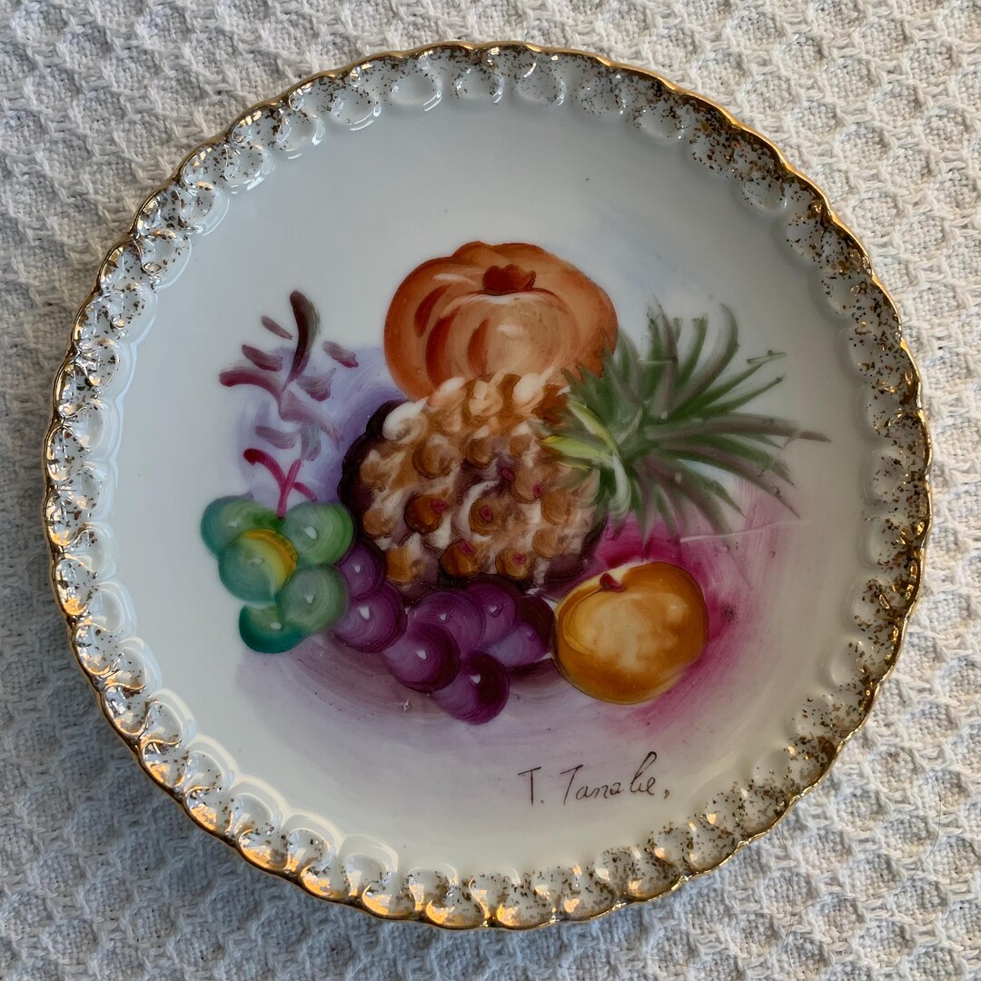 Vintage UCAGCO Porcelain 6” Hand Painted Signed Decorative Plate With ...
