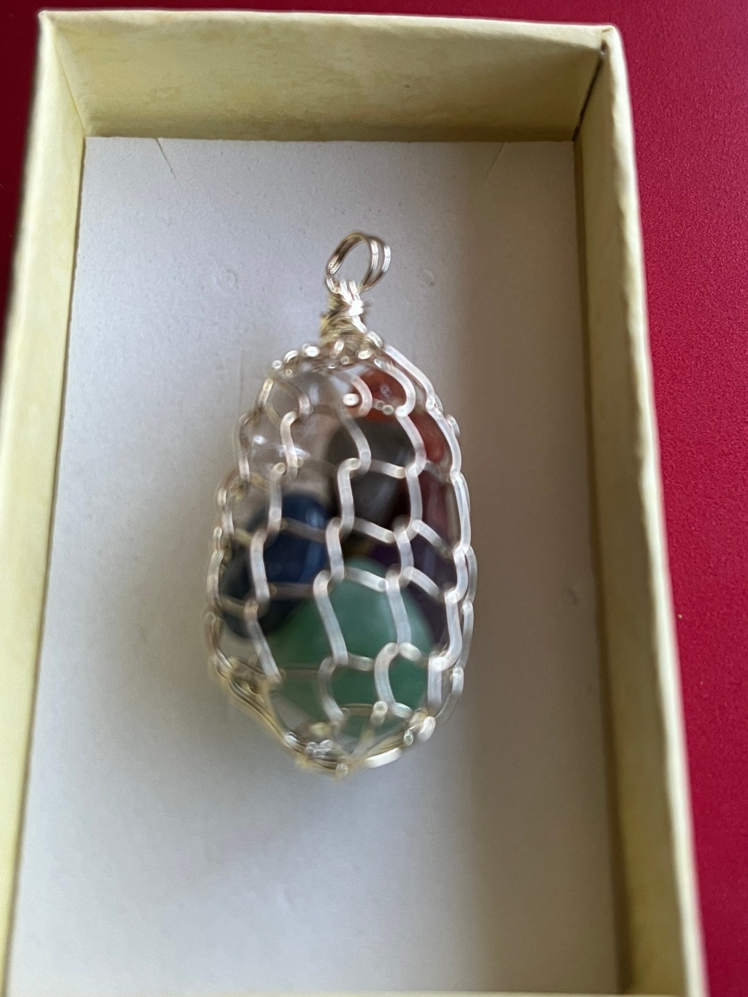 Multicolor Little Bag of Jules Stones Pendant - Etsy