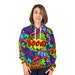 Colorful Comic Expressions Sweater, Cool Comic Book Hoodie, Sweatshirt ...