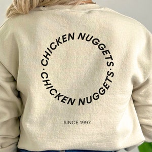Chicken Nuggets Sweatshirt, Chicken Tender Sweater, Foodie Sweater ...
