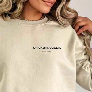Chicken Nuggets Sweatshirt, Chicken Tender Sweater, Foodie Sweater ...