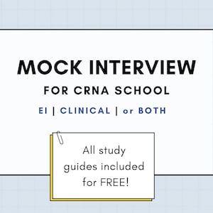 CRNA School Mock Interview - Etsy