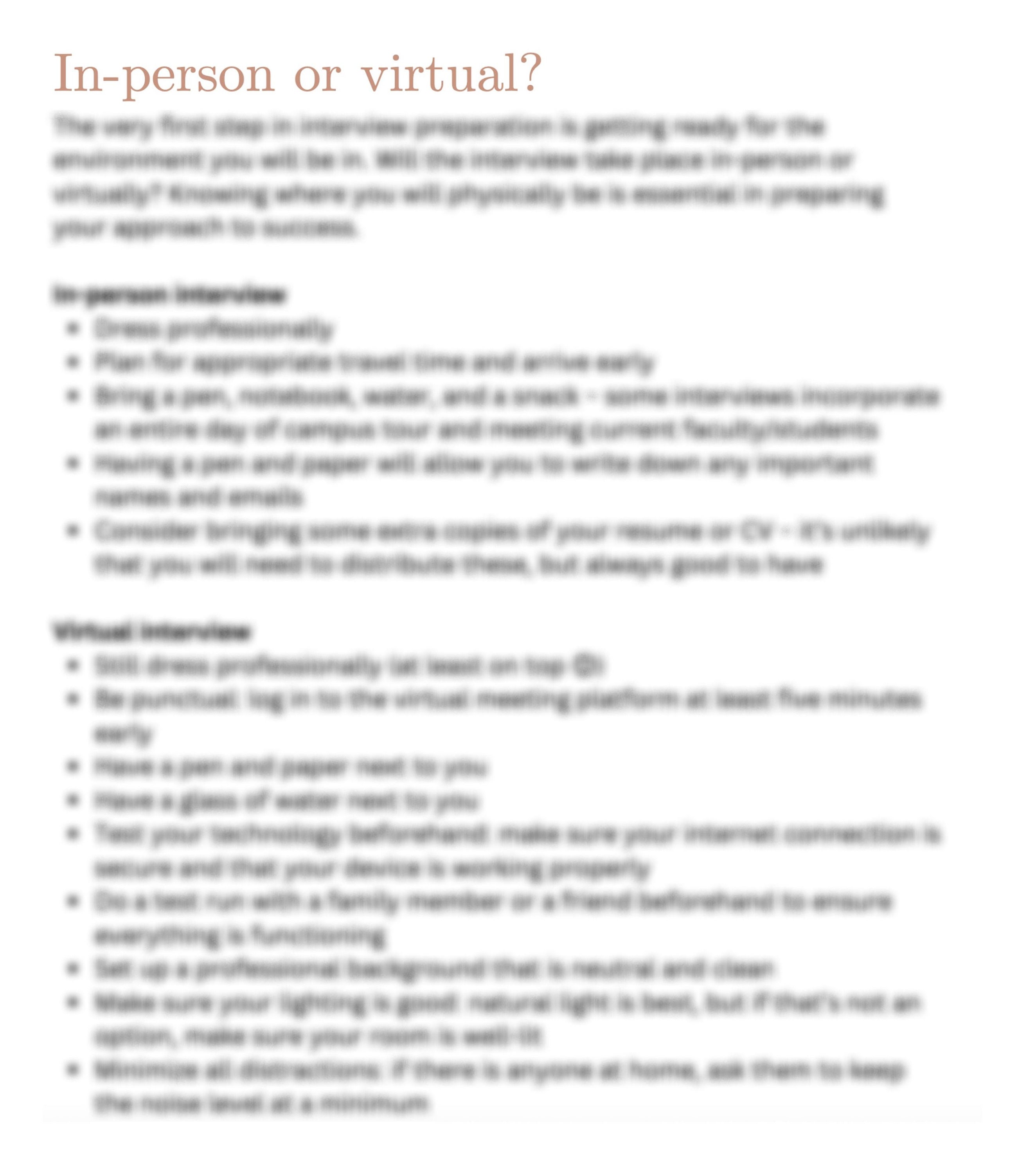 Interview Basics: CRNA School Interview Tips - Etsy