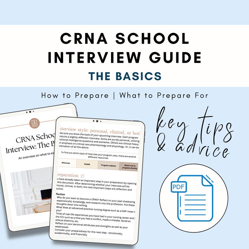 Interview Basics: CRNA School Interview Tips - Etsy