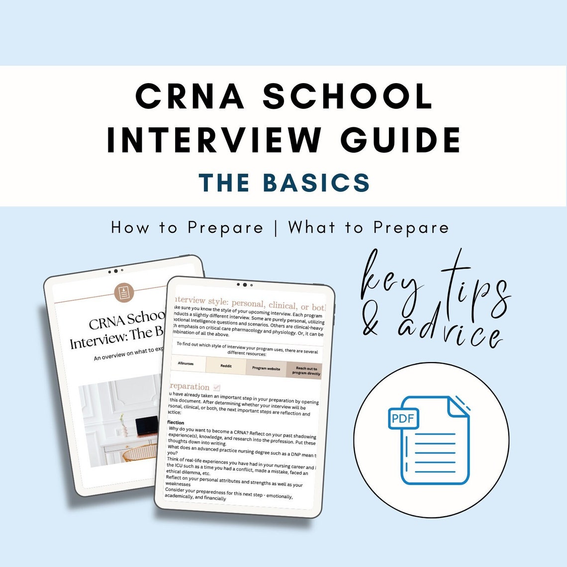 Interview Basics: CRNA School Interview Tips - Etsy