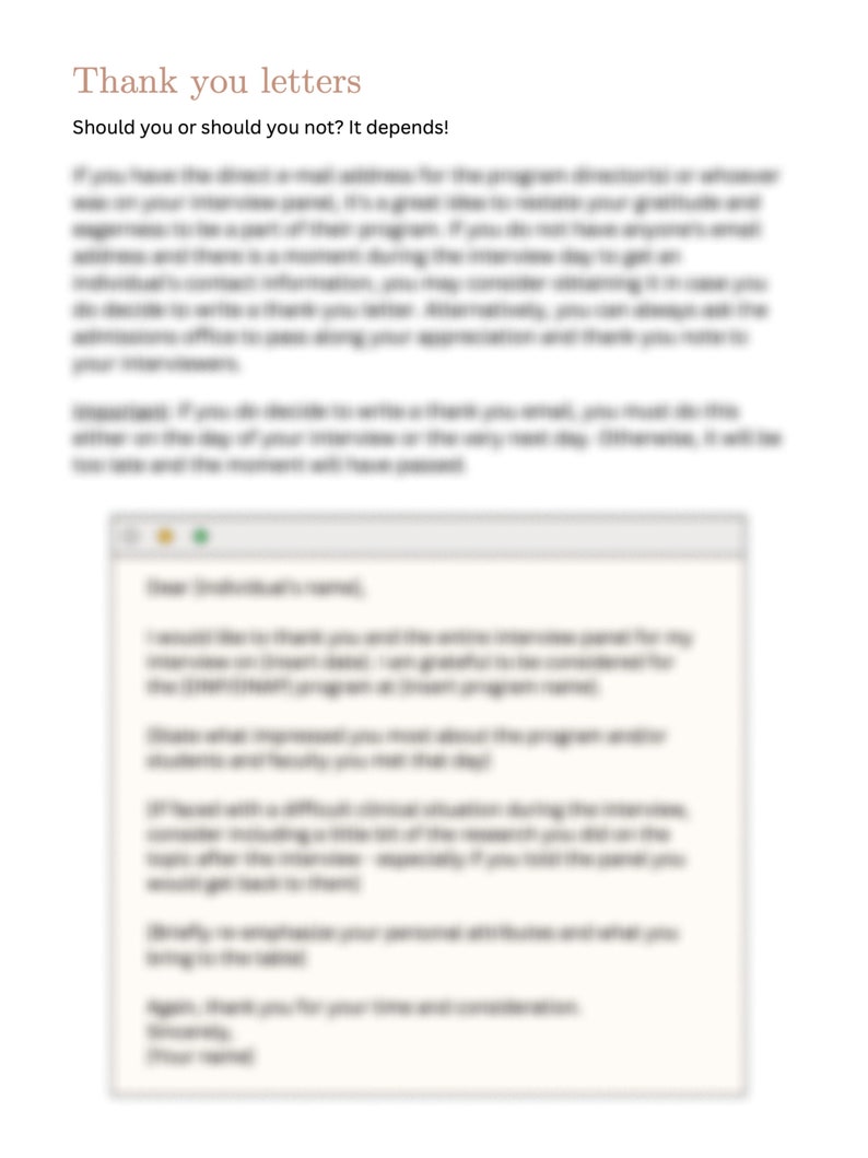 Interview Basics: CRNA School Interview Tips - Etsy