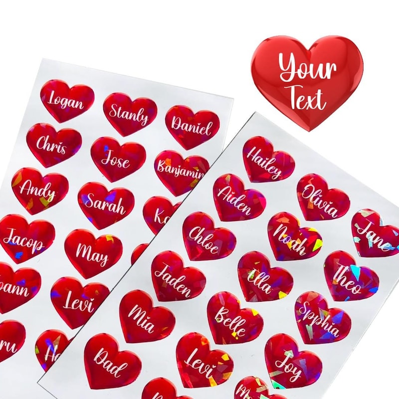 Heart Stickers - Etsy