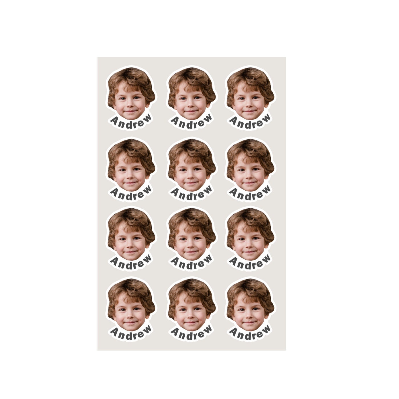 12 Labels Face Photo Name Labels, Waterproof Face Name Labels, Face ...