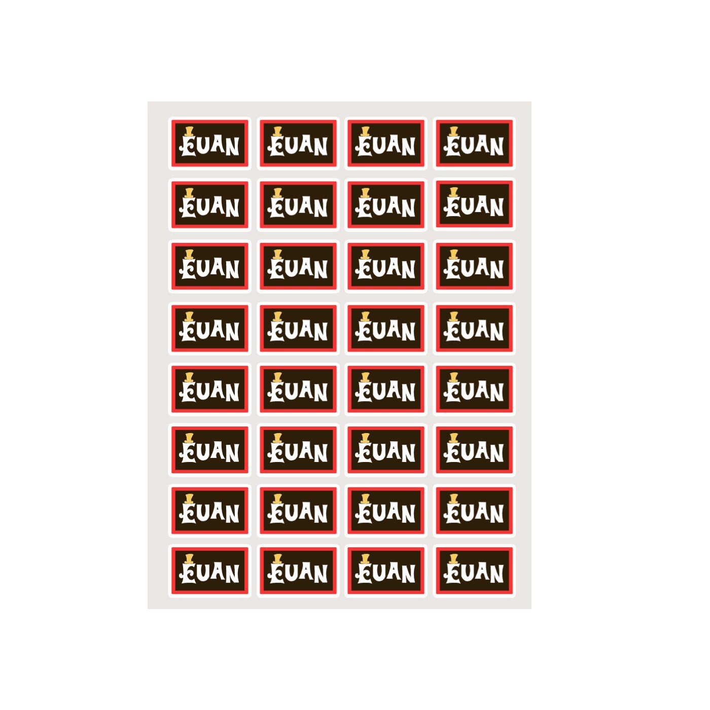 Willy Wonka Bar Custom Name Stickers With Face Wonka Bar Name Labels ...