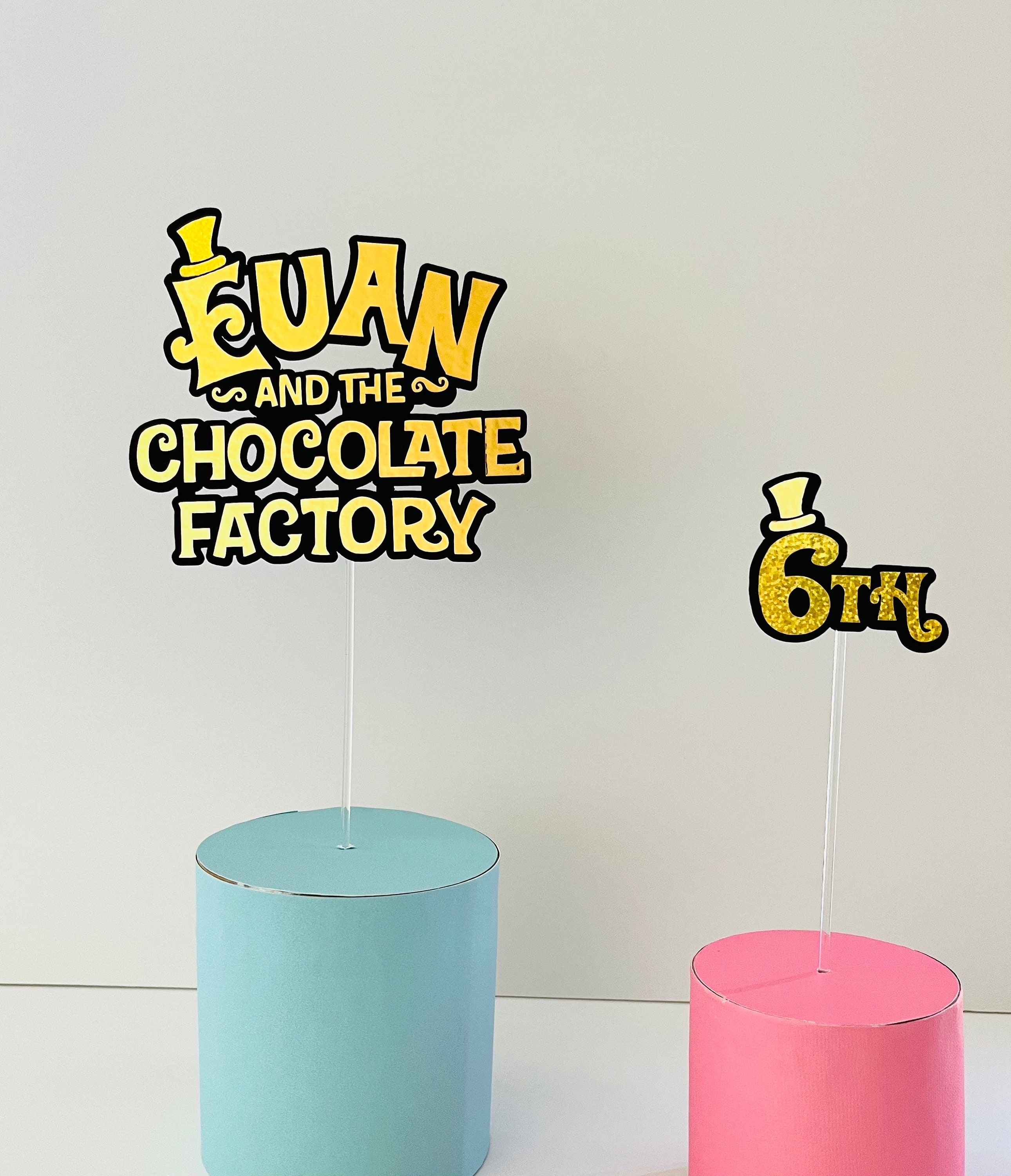 Charlie and the Chocolate Factory Cake Topper, Willy Wonka Cake Topper ...