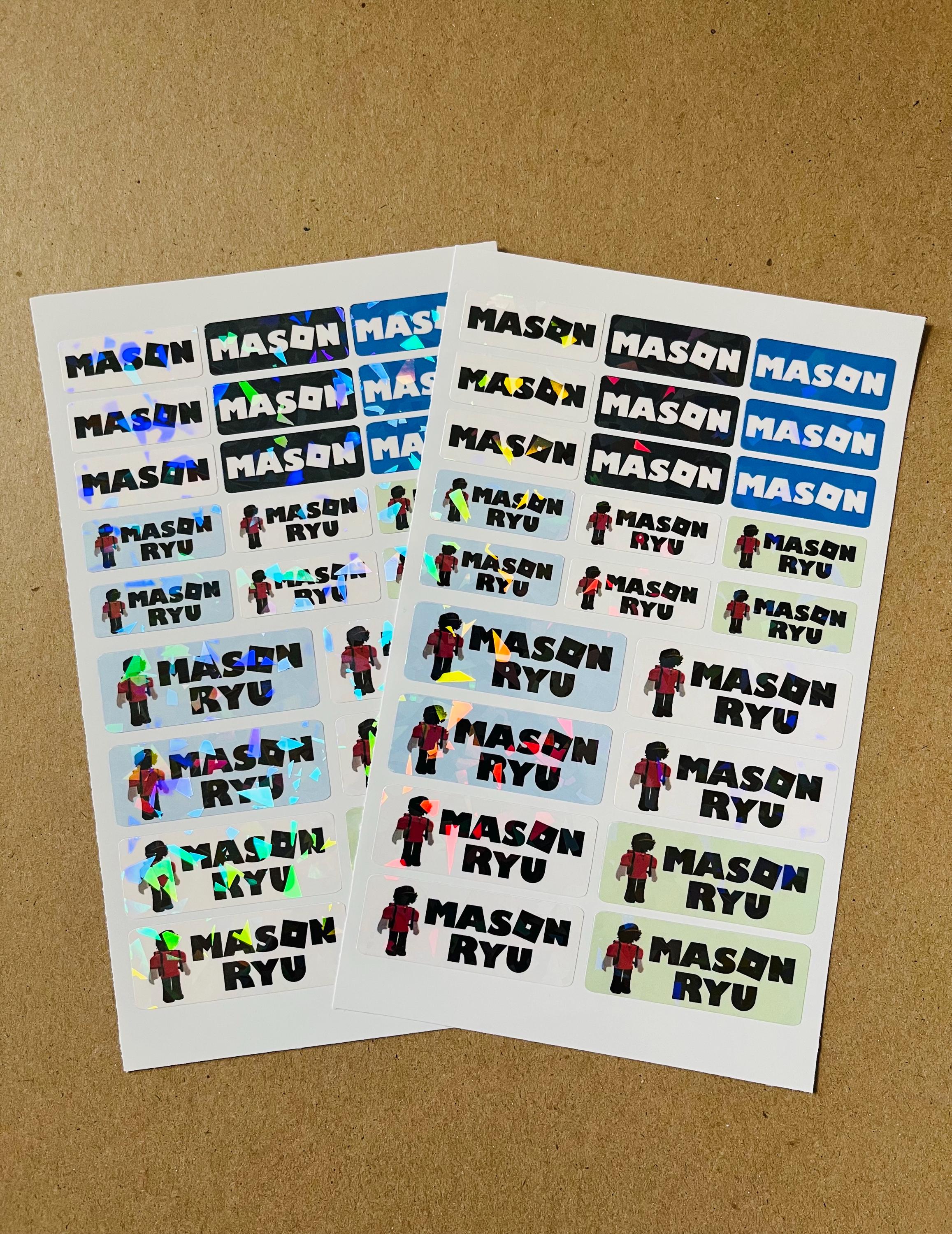 Personalized Holographic Name Stickers: Waterproof School Labels ...