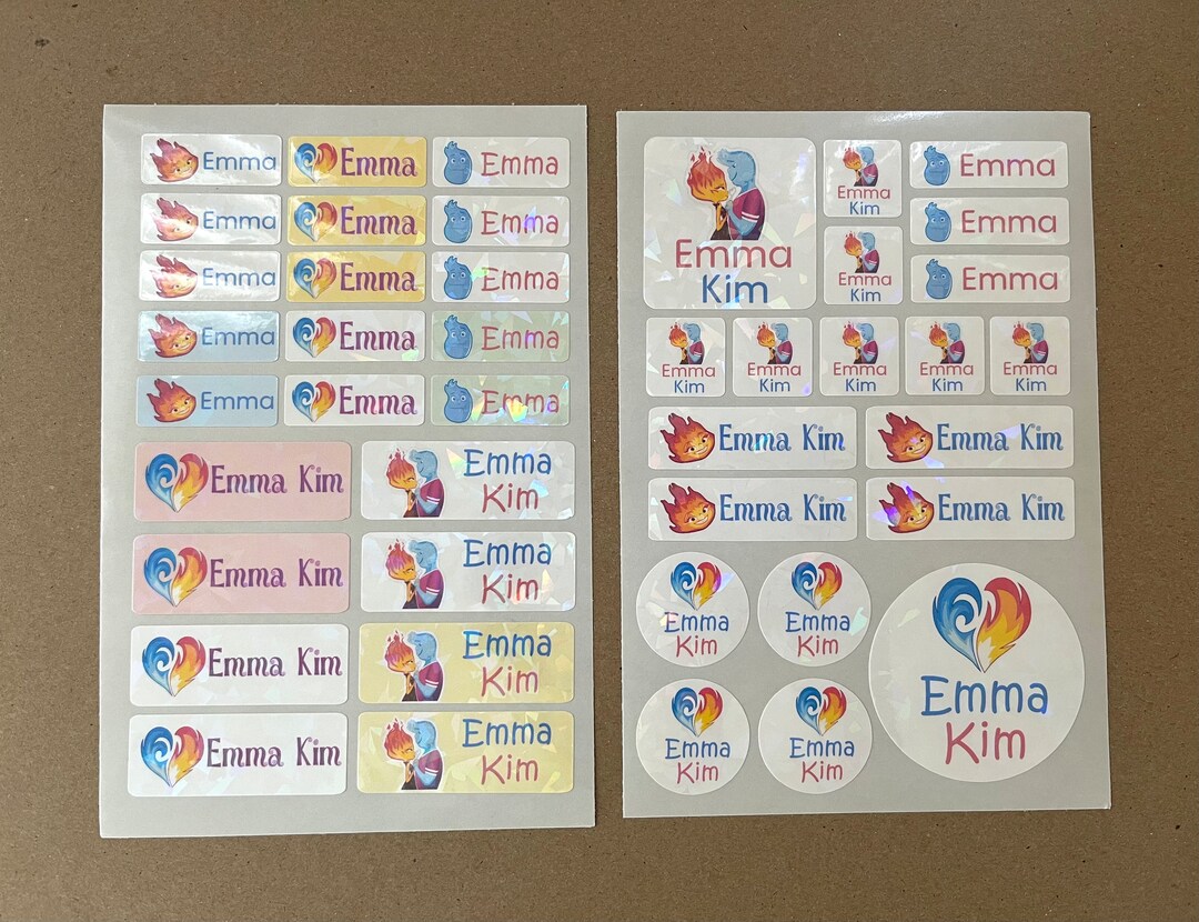 Elemental Custom Waterproof Sticker,elemental Name Sticker, Elemental ...