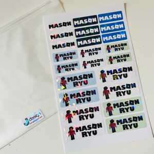 Personalized Holographic Name Stickers: Waterproof School Labels ...