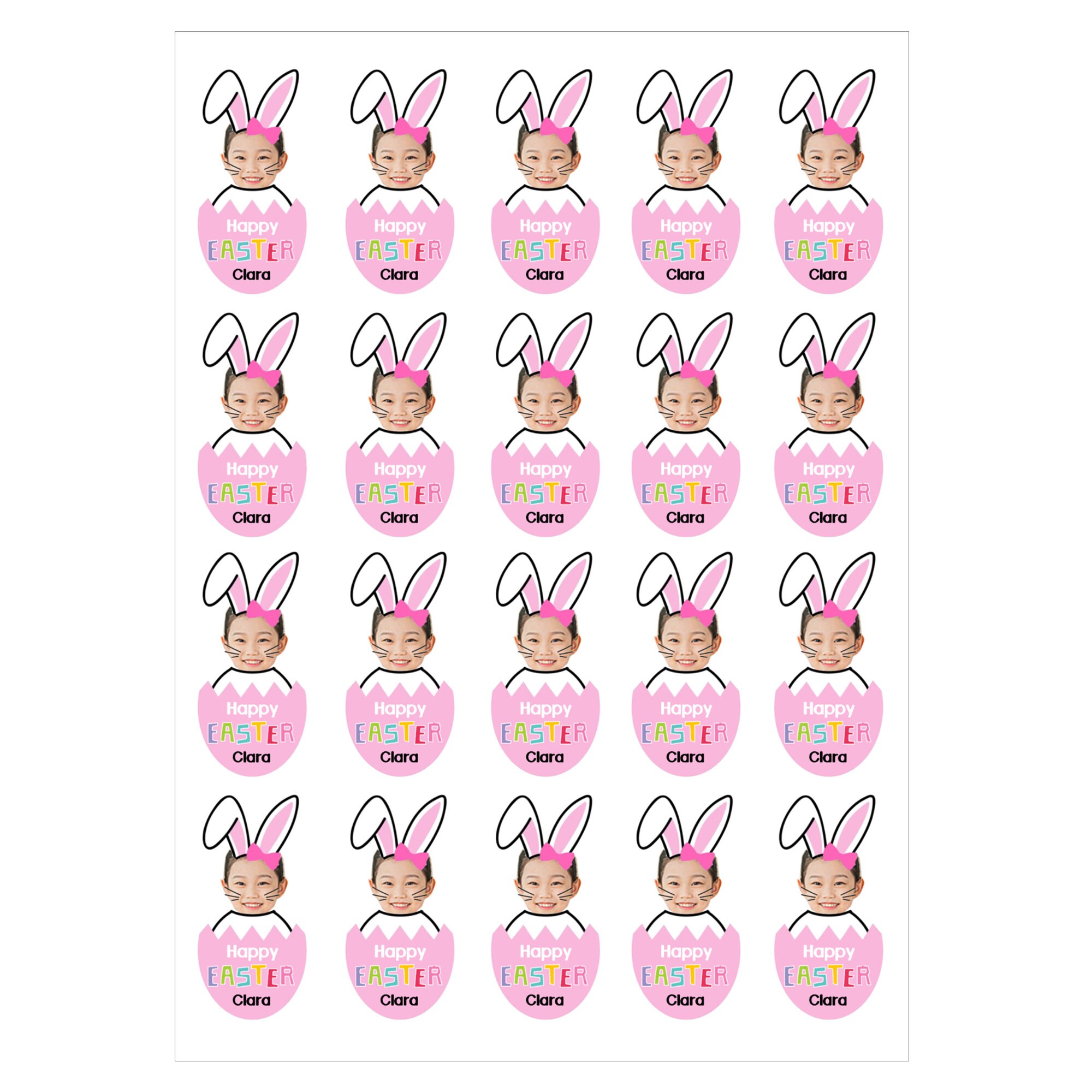 20 Labels Easter Face Photo Labels,easter Custom Face Labels,easter ...