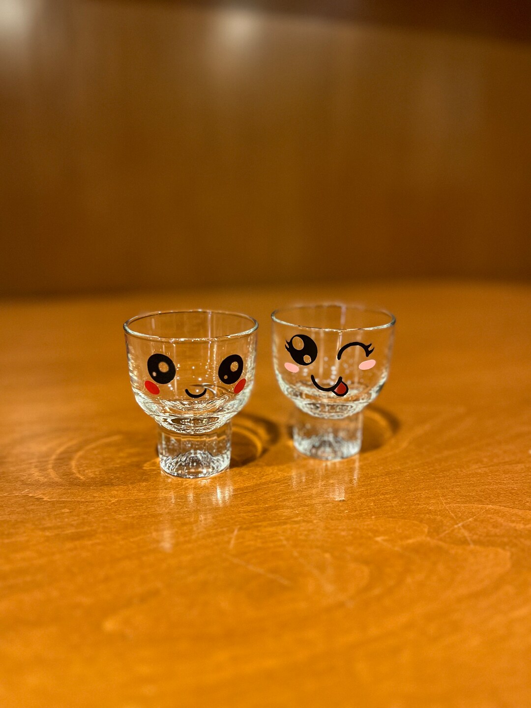 Kawaii Cute Face,face Expression,customized Glass, Personalized Glass ...