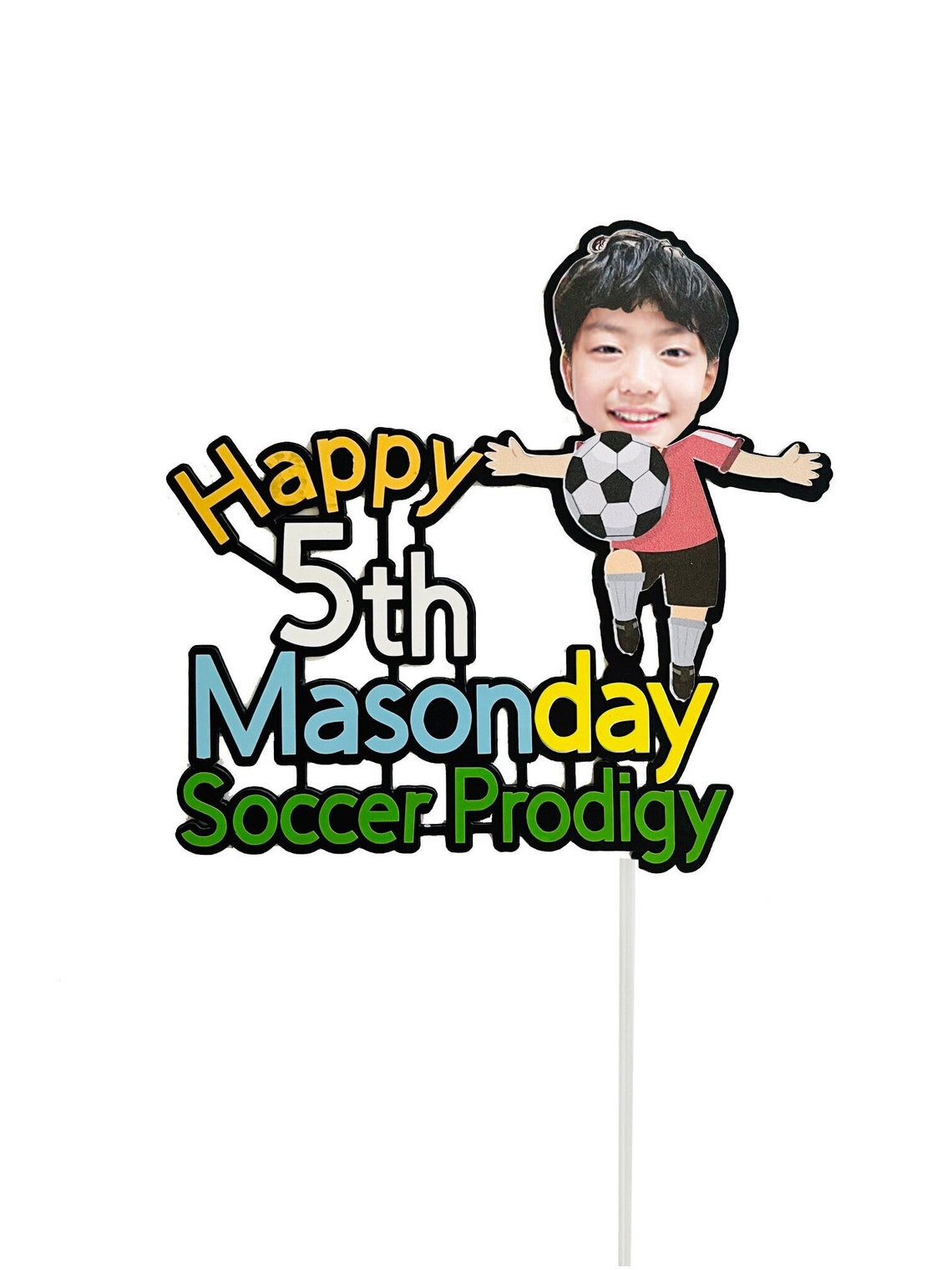 Soccer Birthday Topper for Soccer Prodigy Cake Topper, Personalized ...