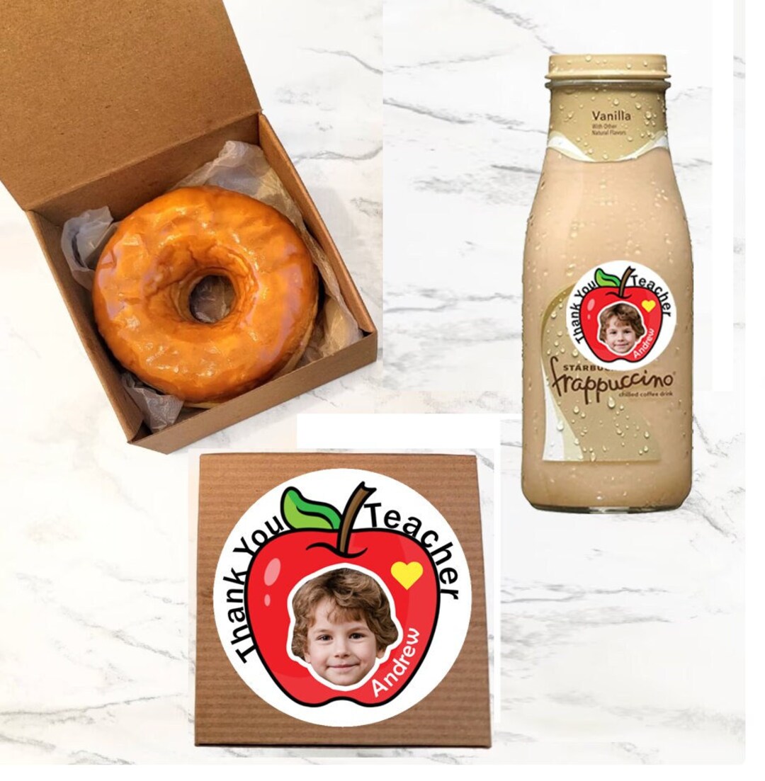 Personalized Thank You Teacher Apple Stickers With Face Photo 18pcs ...