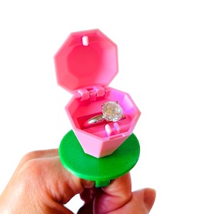 Ring Pop Proposal Box - 3D Printed Engagement Ring Case, Unique ...