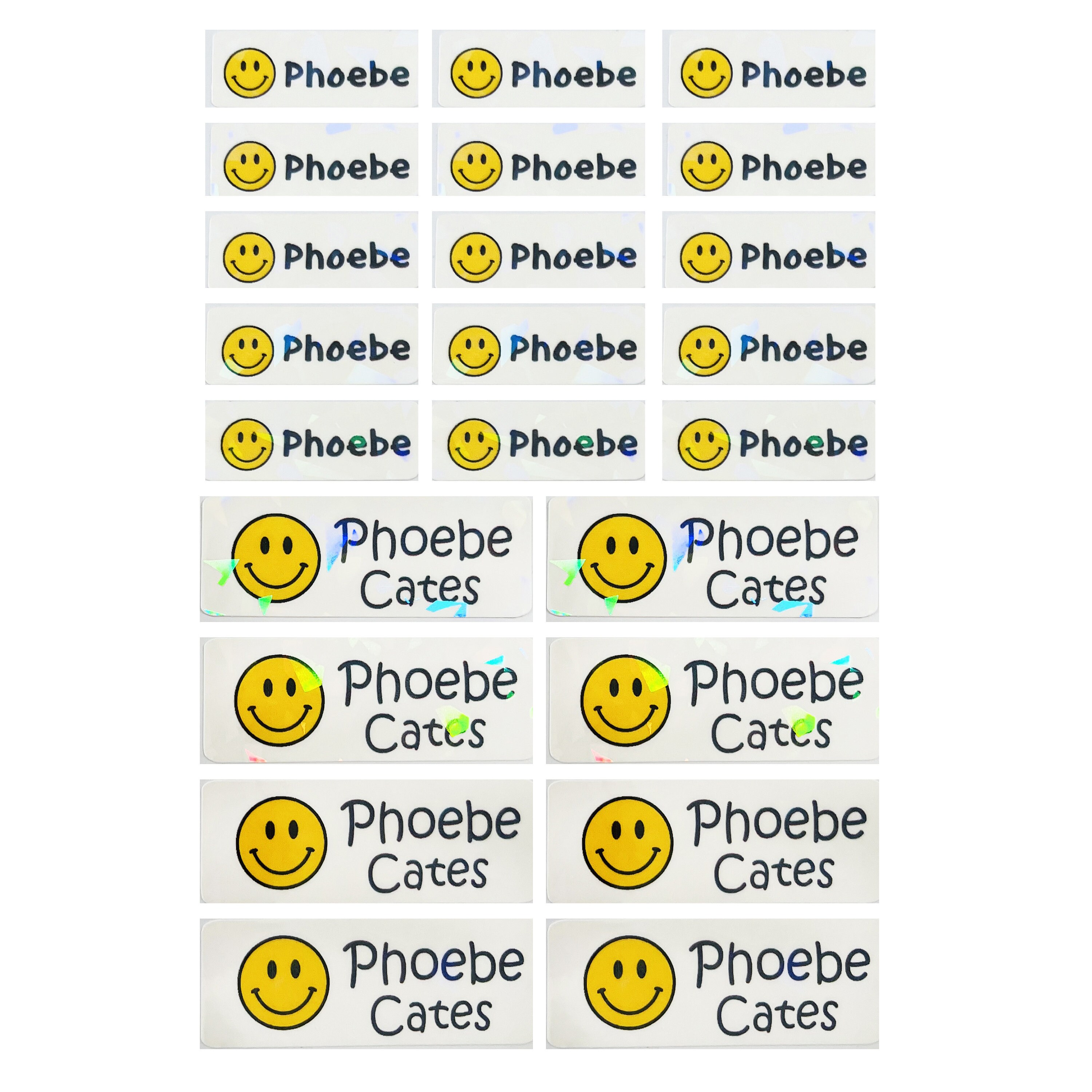 Smile Custom Waterproof Sticker, Smile Name Sticker, Waterproof Name ...