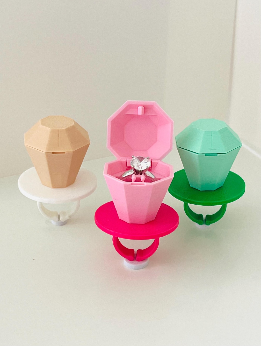 3D Printed Ring Pop Proposal Box: Fun Engagement Ring Case-customize ...