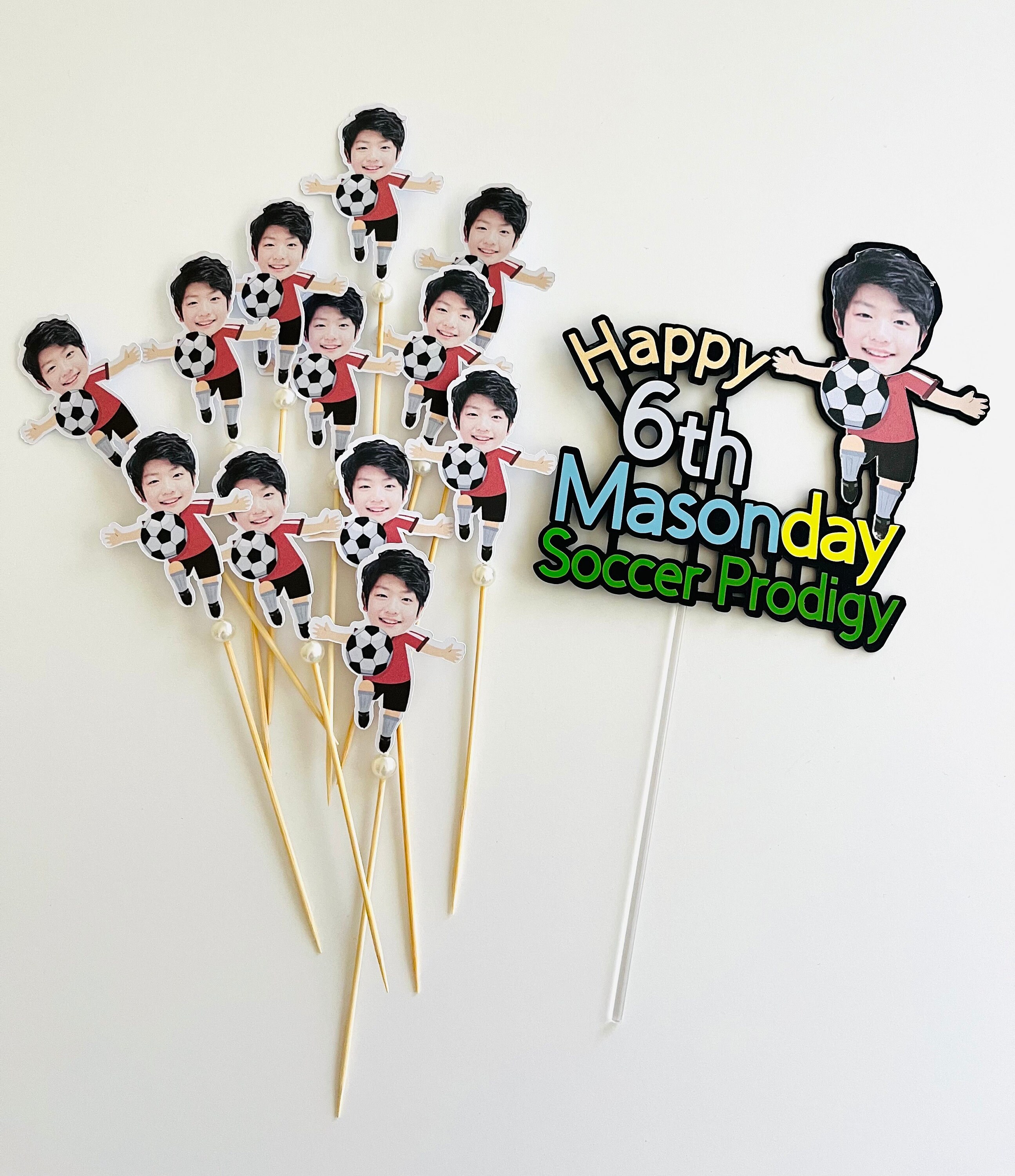 Soccer Birthday Topper for Soccer Prodigy Cake Topper, Personalized ...