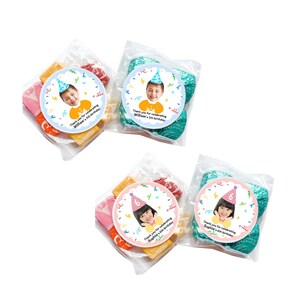 Birthday Face Photo Thank You Labels, Custom Birthday Face Labels for ...