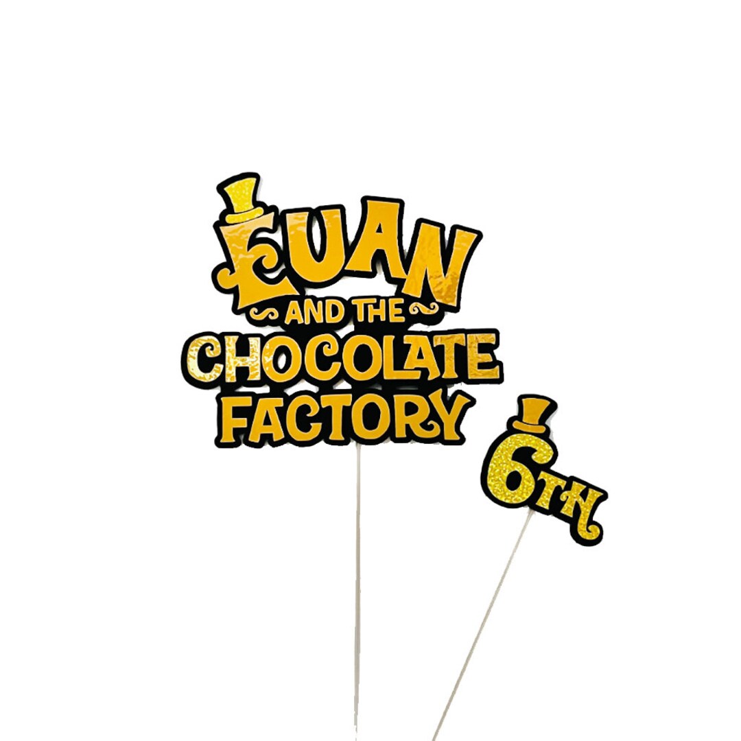 Charlie and the Chocolate Factory Cake Topper, Willy Wonka Cake Topper ...