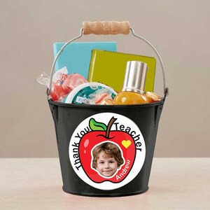 Personalized Thank You Teacher Apple Stickers With Face Photo 18pcs ...