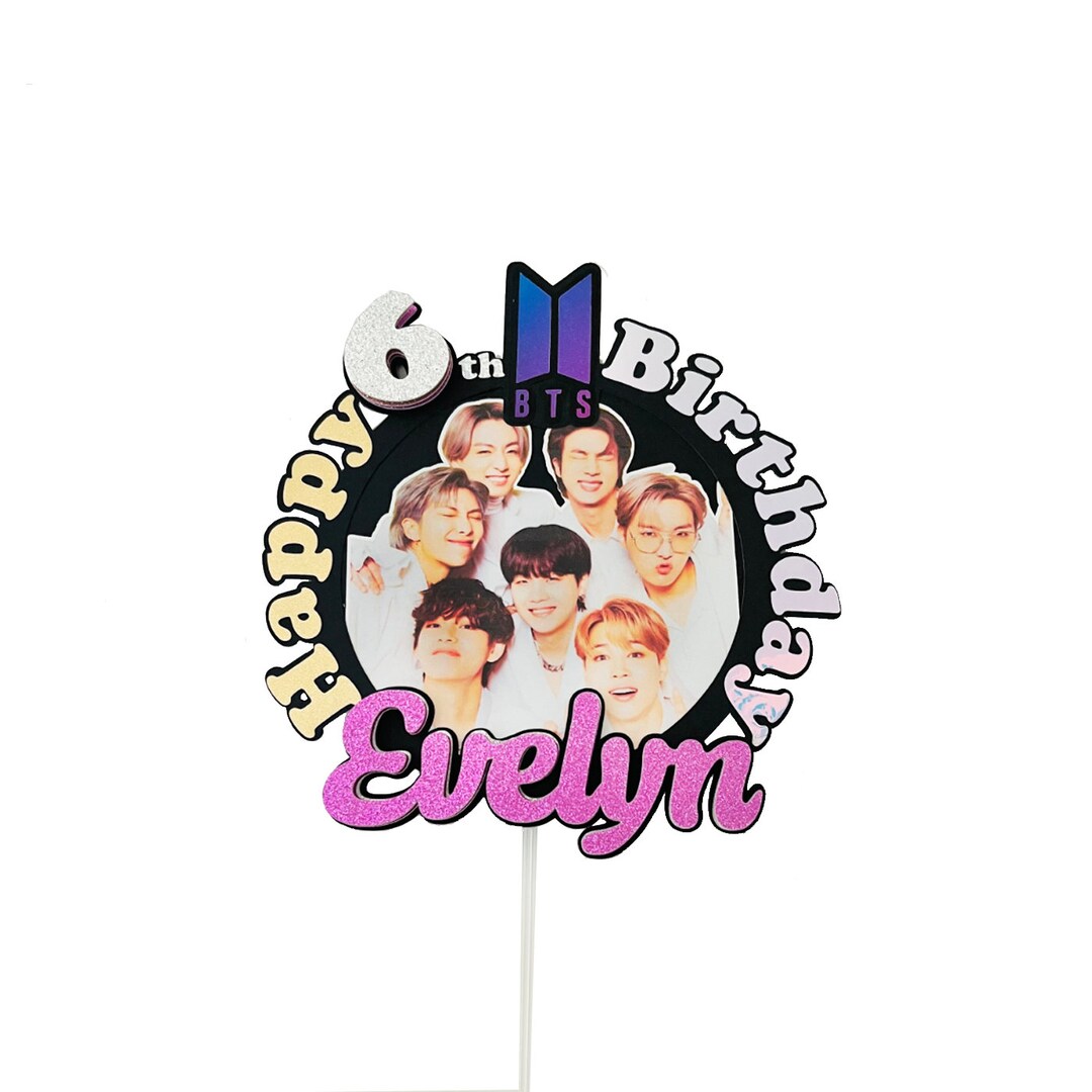 Custom Birthday Cake Topper Customized 3D BTS Birthday Topper ...