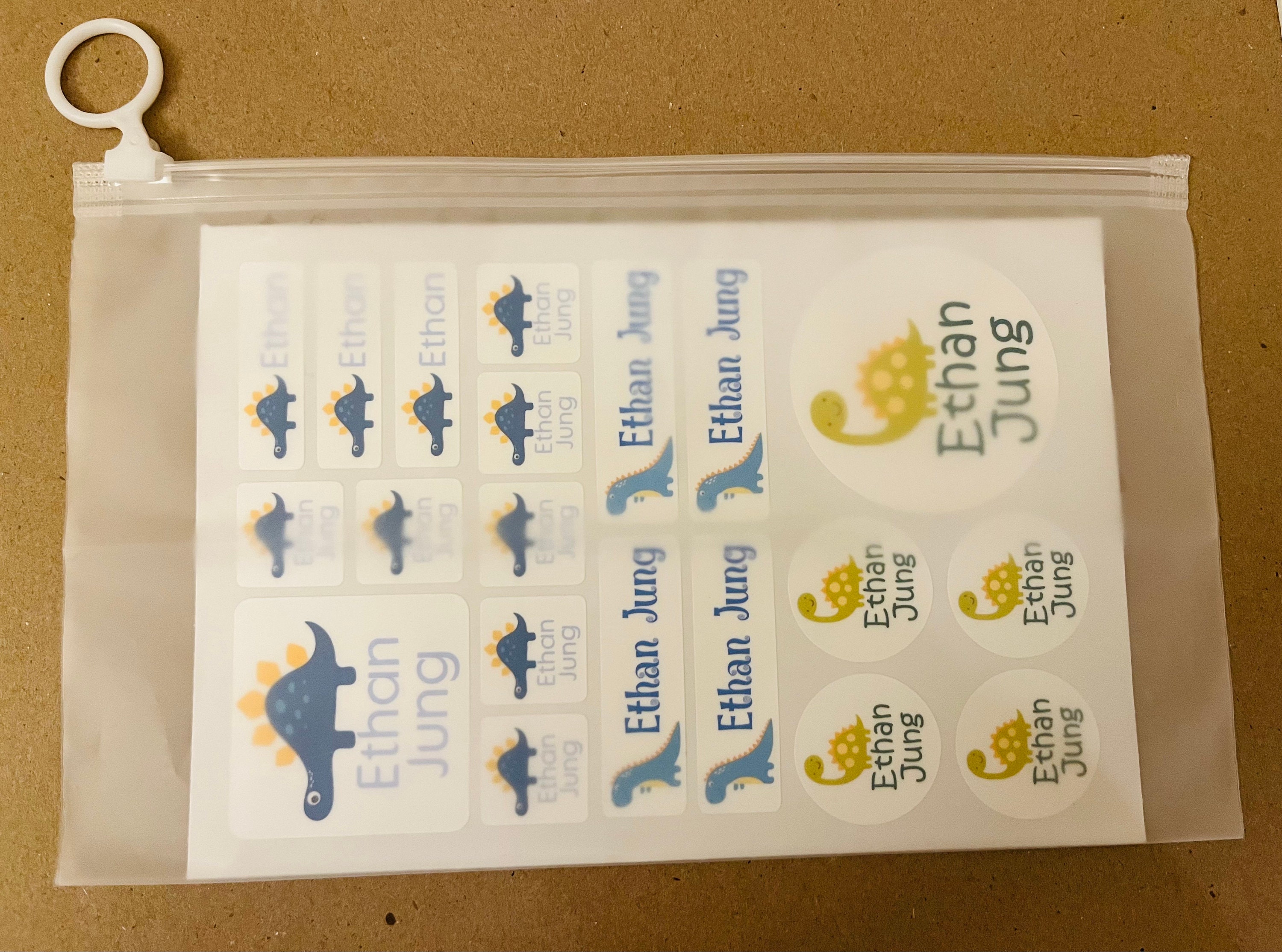 Dinosaur Name Labels, Dinosaur Custom Waterproof Sticker,dinosaur Name ...