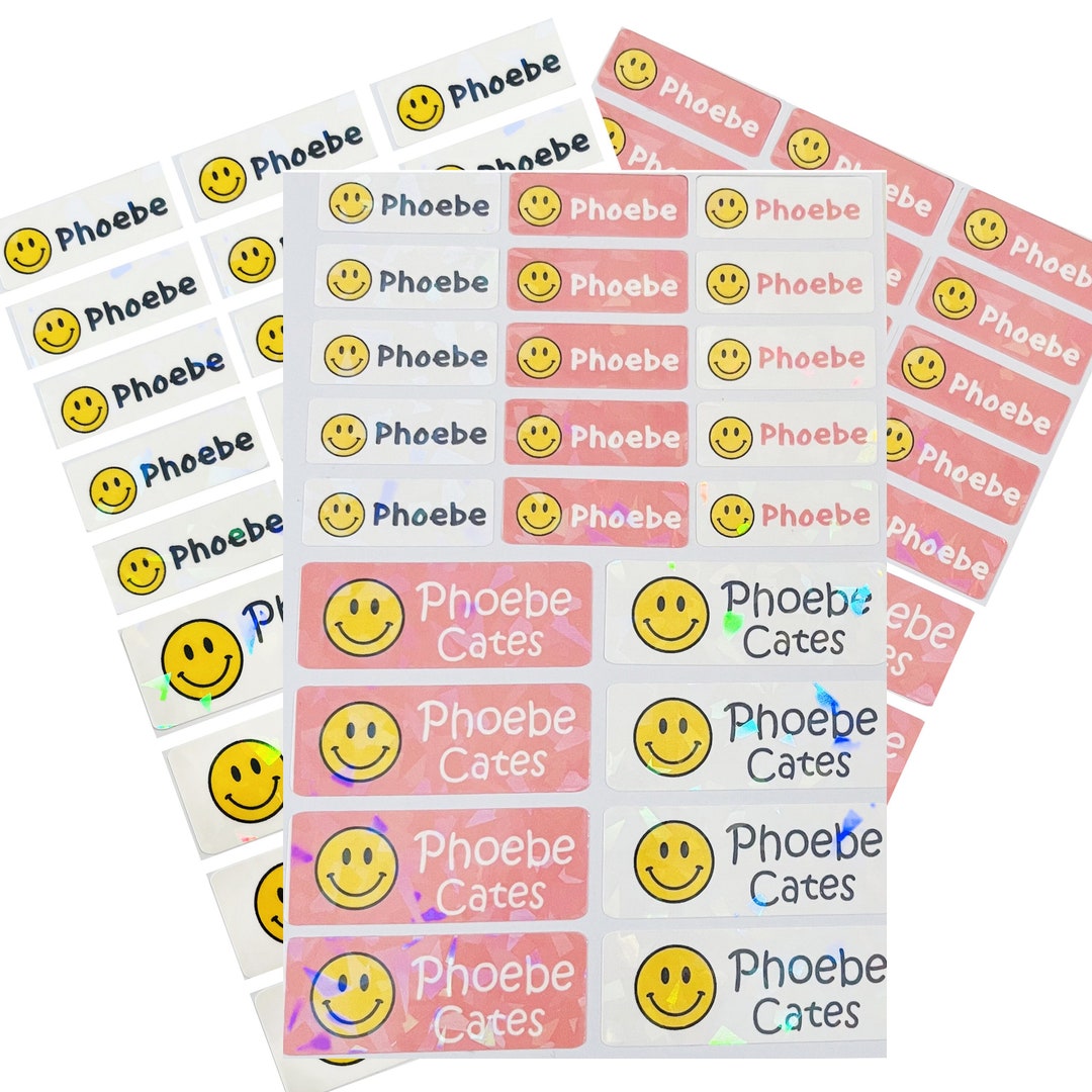 Smile Custom Waterproof Sticker, Smile Name Sticker, Waterproof Name ...