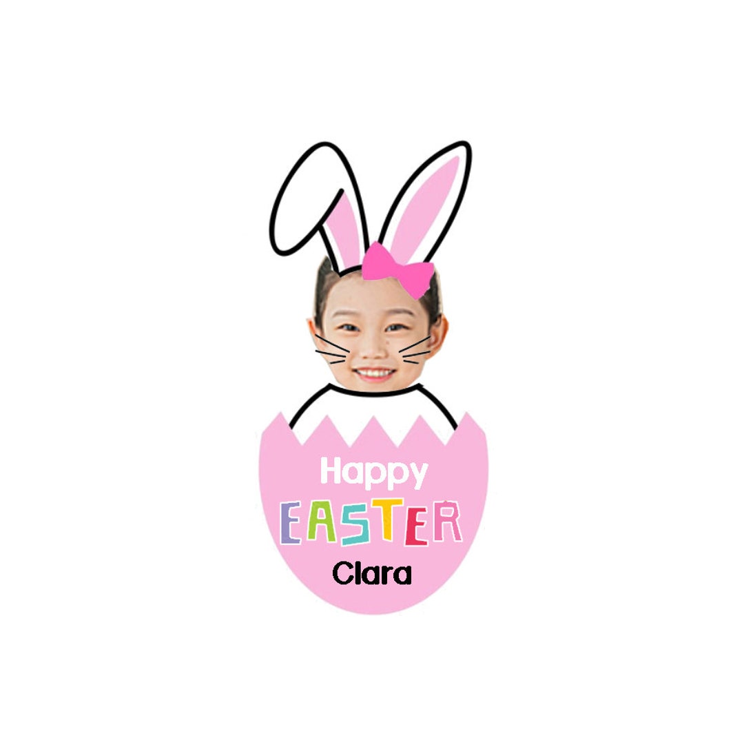 20 Labels Easter Face Photo Labels,easter Custom Face Labels,easter ...