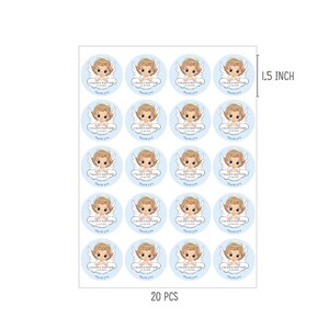 Custom Angel Baptism Stickers for Boys Girls- Baptism Decorations ...