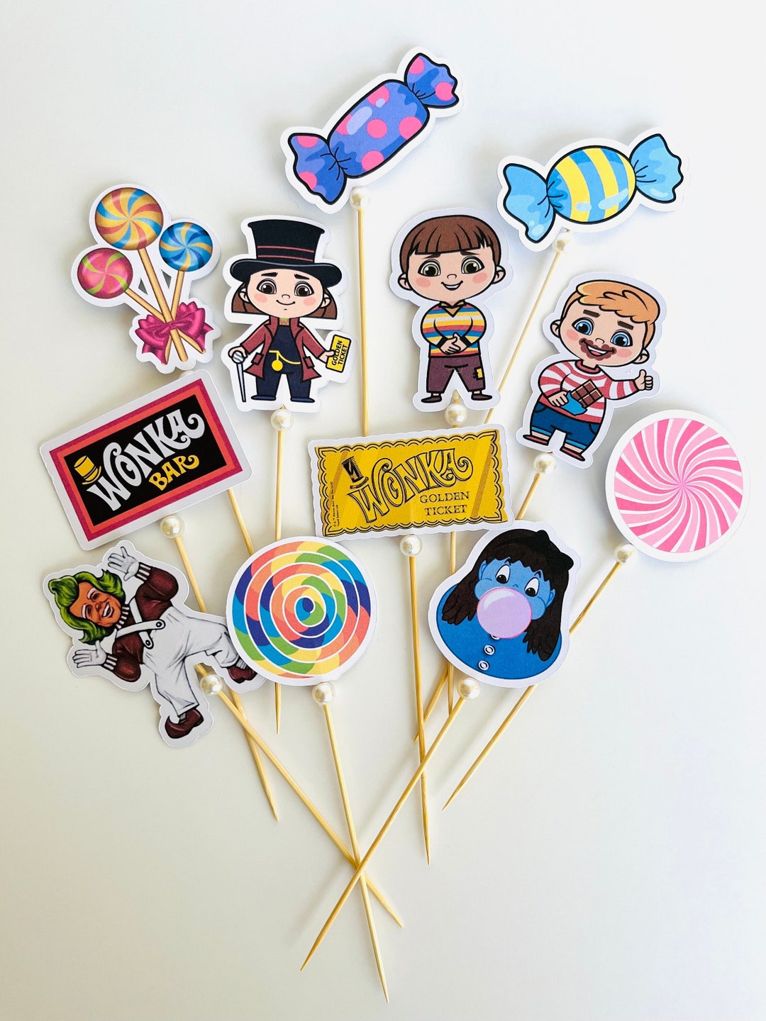 Custom Wonka Cupcake Topper, Wonka Custom Cupcake Topper, Custom ...