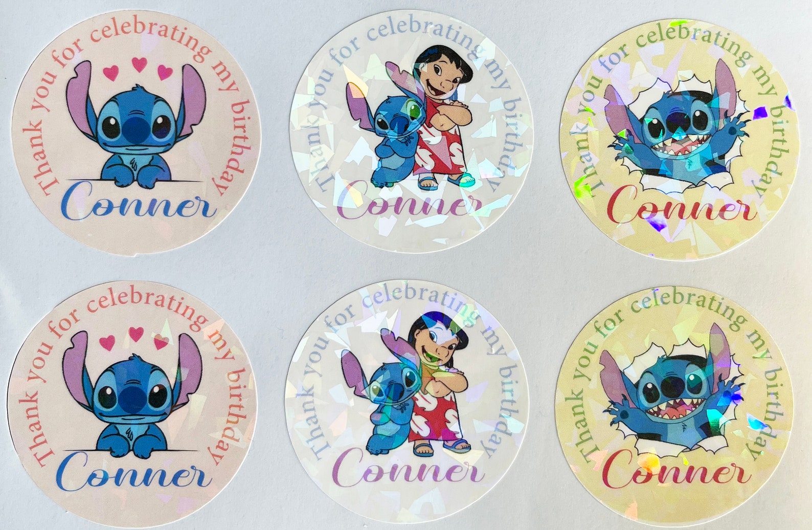 Lilo and Stitch Birthday Labels, Lilo and Stitch Thank You Label ...