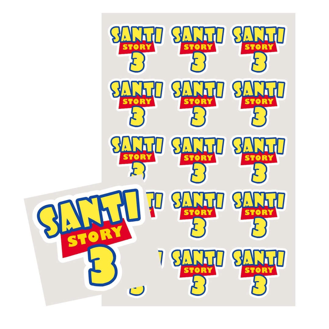 15pcs Toy Story Custom Name Stickers With Age Toy Story Birthday Favor ...