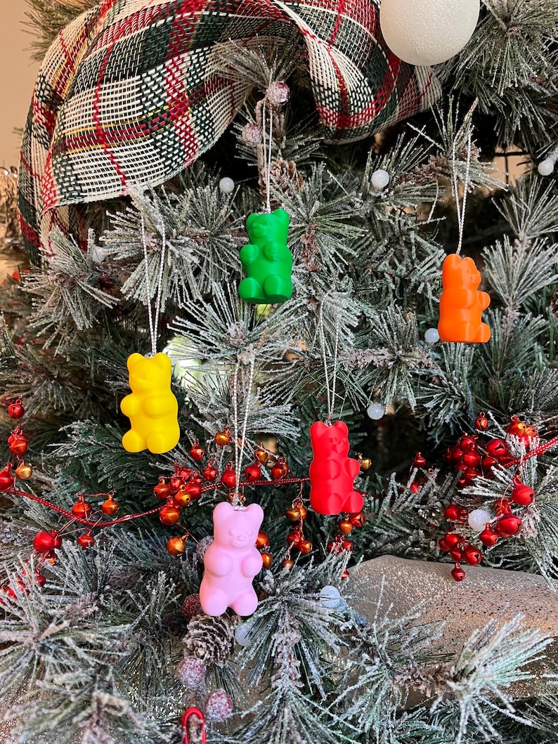 Gummy Bear Christmas Tree Ornaments- Single or Set of 5 Colors - Etsy
