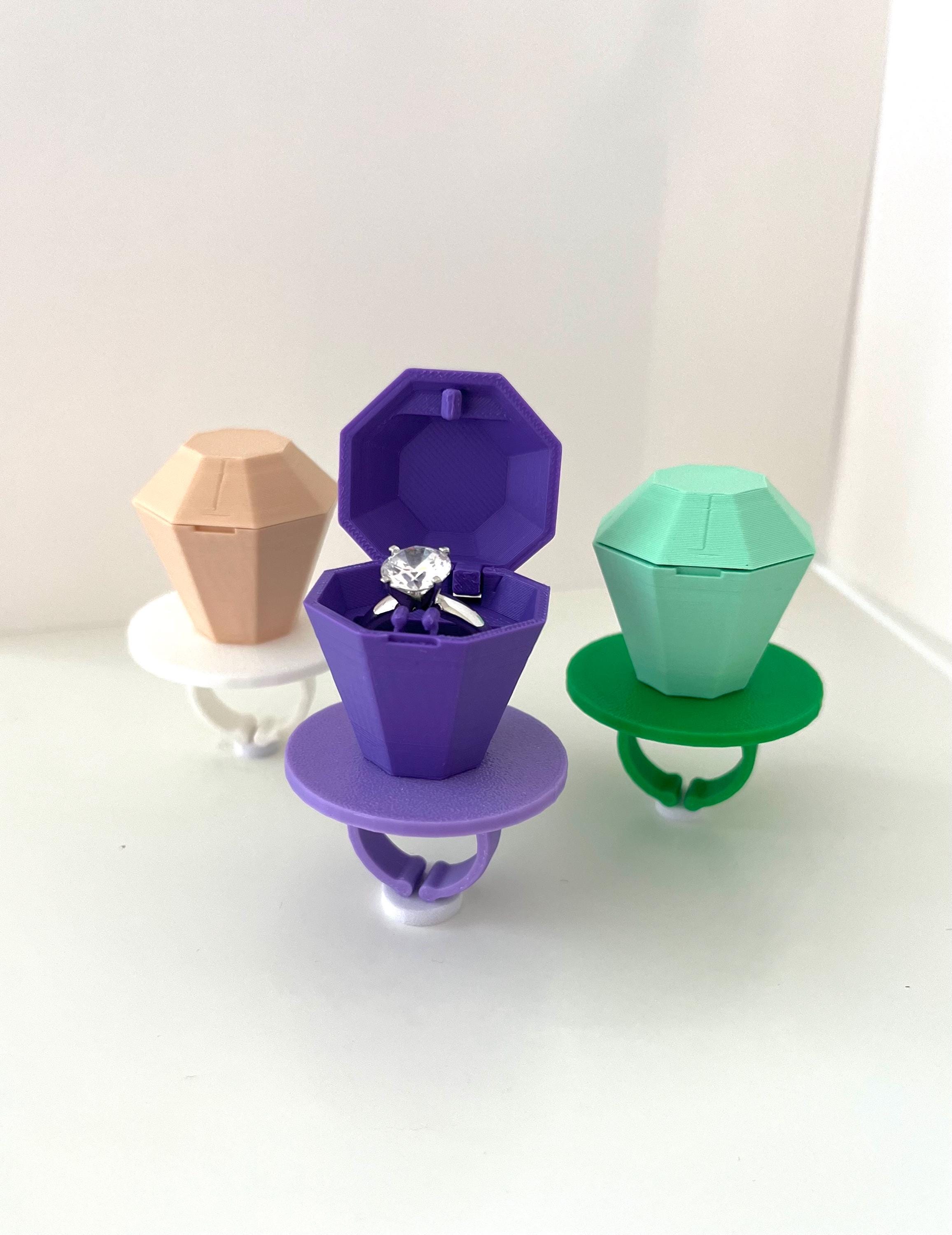 3D Printed Ring Pop Proposal Box: Fun Engagement Ring Case-customize ...